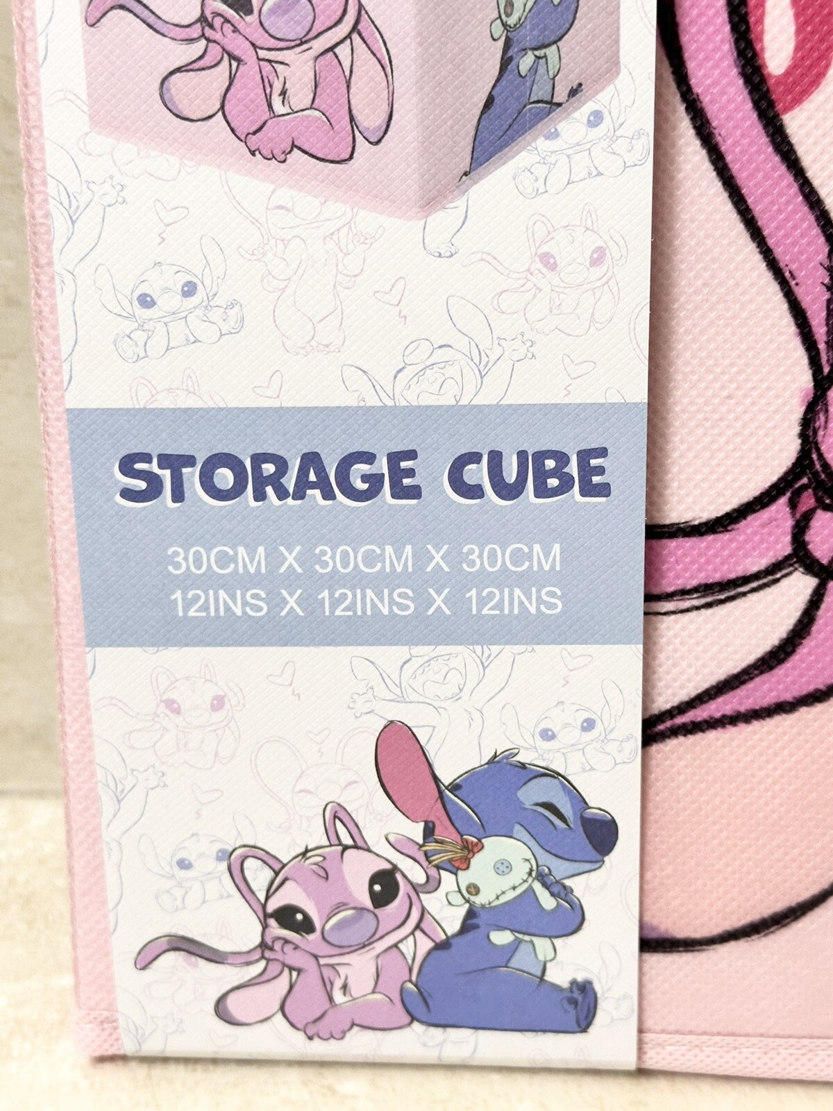 Disney Lilo & Stitch Angel Scrump Foldable Storage Cube *Primark*-NEW ...