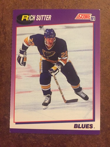 Rich Sutter 63 Score 1991 NHL Hockey Trading Card | eBay