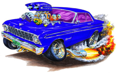 1964 Ford Falcon Muscle Car Art Print NEW | eBay