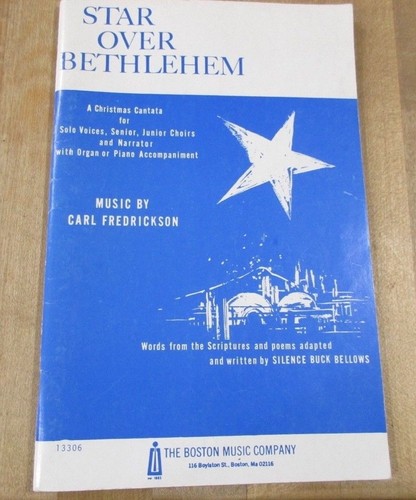 1965 Star Over Bethlehem Christmas Cantata by Carl Fredrickson Boston ...