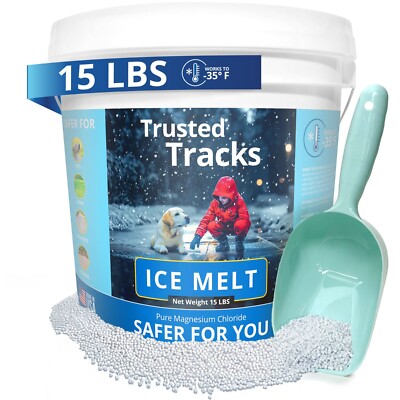 Pet Safe Ice Melt, 15 lb Bucket with Scoop - Safe for Pets, Concrete ...