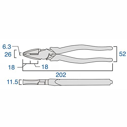 FUJIYA Tools 3000N-200 High Leverage Side Cutting Pliers 8 Inch 200mm ...