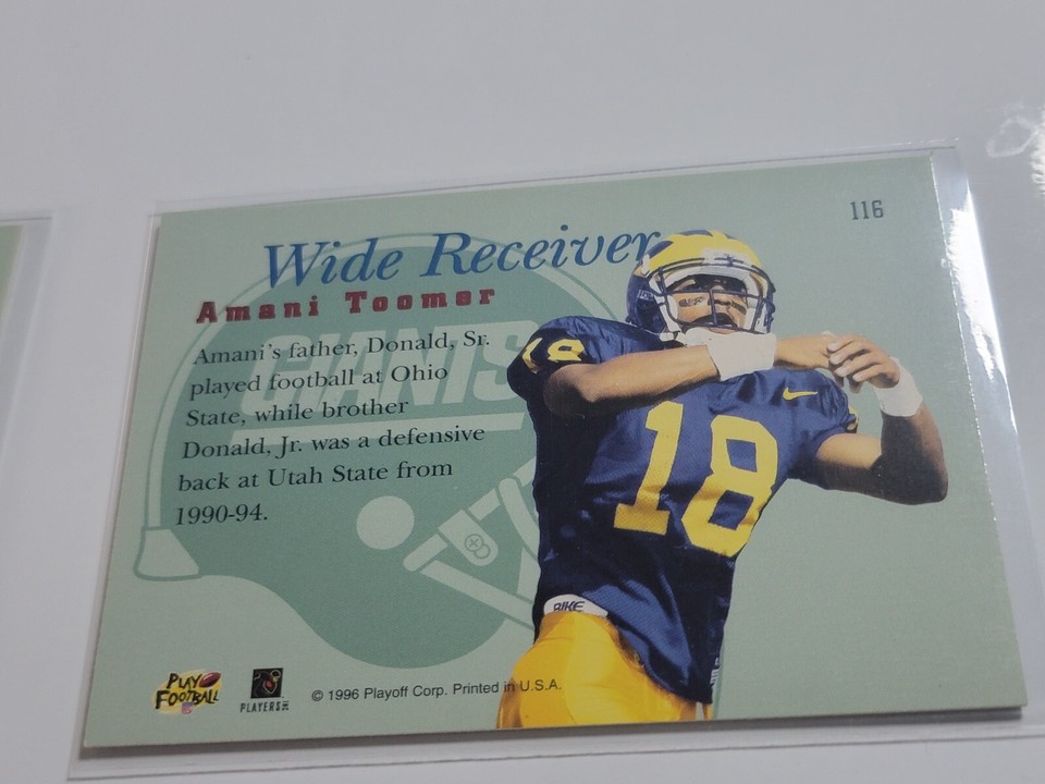 AMANI TOOMER 1996 Playoff Prime Draft #116. GIANTS / MICHIGAN | eBay