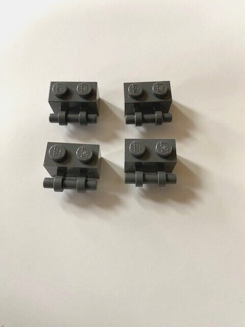 LEGO Parts: 1x2 Brick w Open End Side Handle, Part# 30236, Dk Bl Gray ...