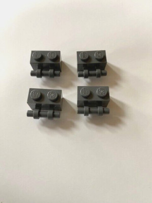 LEGO Parts: 1x2 Brick w Open End Side Handle, Part# 30236, Dk Bl Gray ...