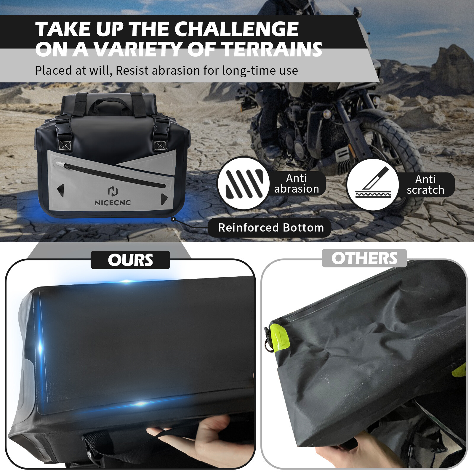 Waterproof Motorcycle PVC Saddlebags Motorbike Luggage Panniers ...