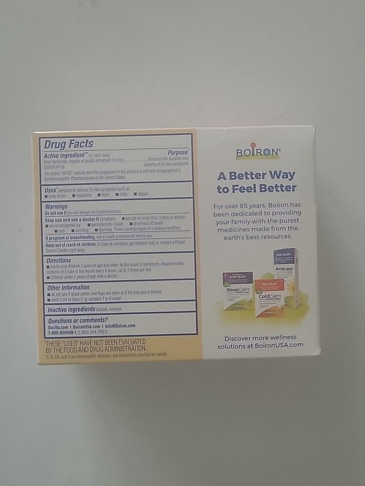 Boiron Oscillococcinum Homeopathic Medicine -30 Doses Expiration: 2027 ...