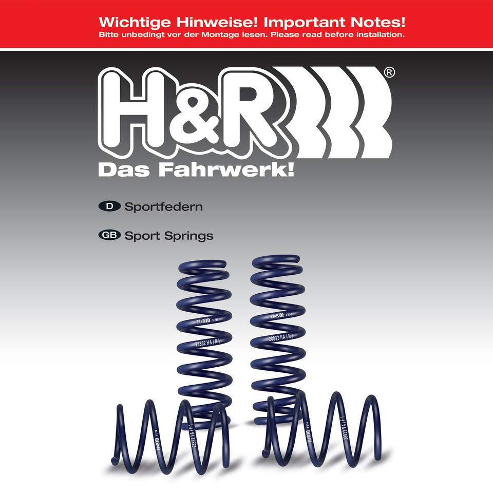 H&R 29853 Lowering Sport Front Rear Springs Kit for 1990-96 Mercedes ...