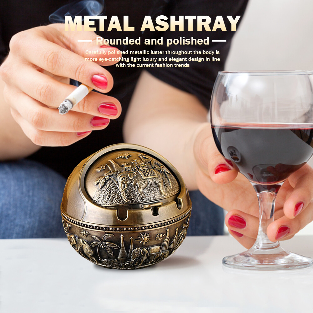 Windproof Ashtray Anti-fall Tobacco Ash-Tray Car/Office/Indoor/Outdoor ...