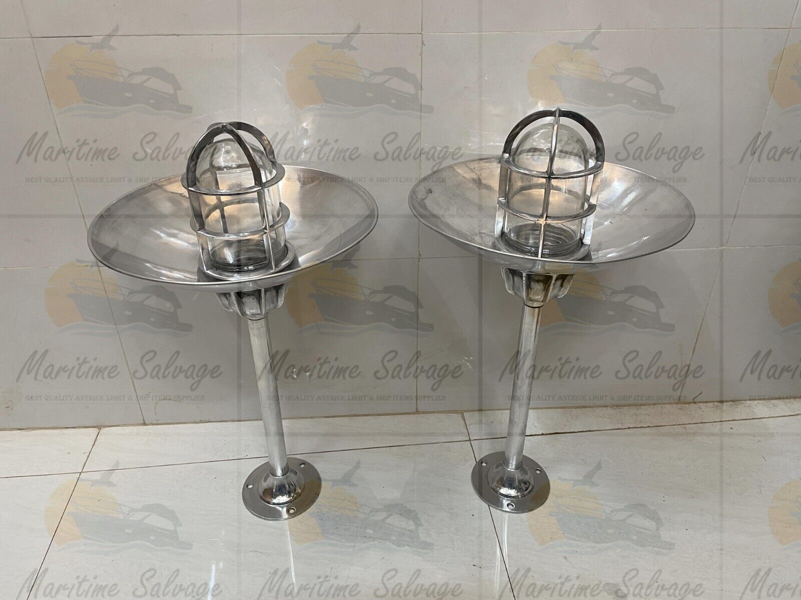 Nautical Vintage Style Bulkhead Post Mounted Aluminum New Light With ...