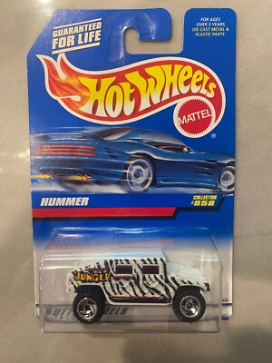 1997 Vintage Hot Wheels Collector #858 HUMMER White w/Chrome RZR Spoke ...