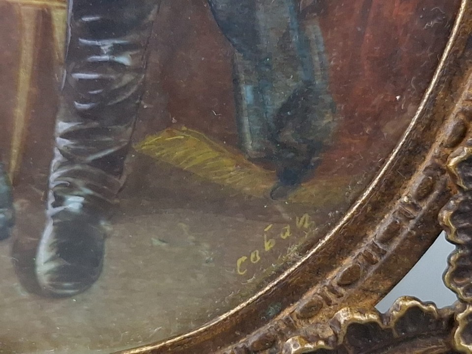 Antique framed miniature portrait of Napoleon, 19thC | eBay