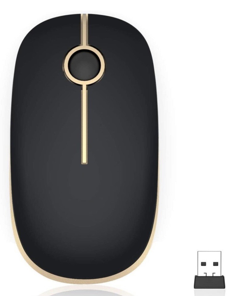 Jelly Comb 2.4G Slim Wireless Mouse with Nano Receiver MS001 (Black and ...