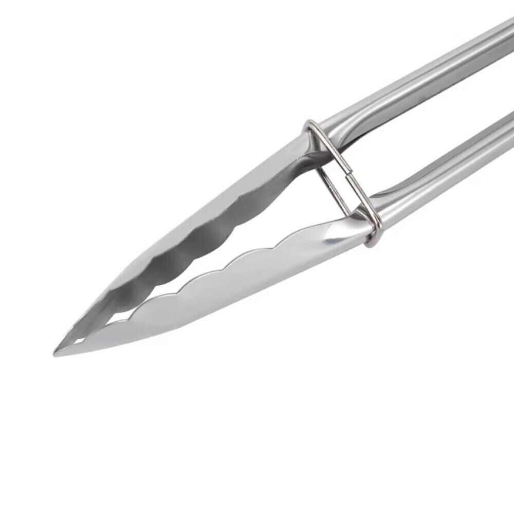 4 Piece Kitchen Tongs Food Stainless Steel Grilling BBQ Salad Serving ...