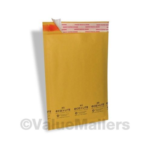 500 6x10 #0 (USA MADE) Ecolite Kraft Bubble Mailers Envelopes CD DVD ...