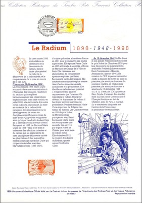 Document Officiel 1998 - Le radium | eBay.de