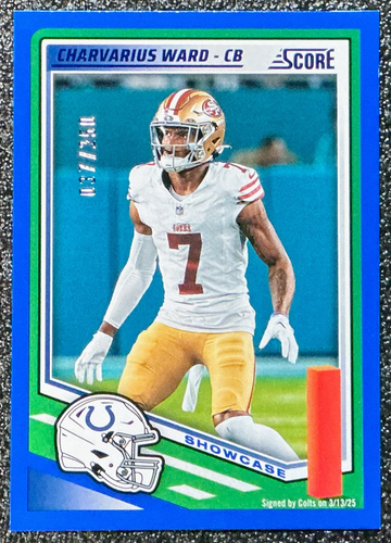 Charvarius Ward 2025 Panini Score #147 Showcase /250 | eBay