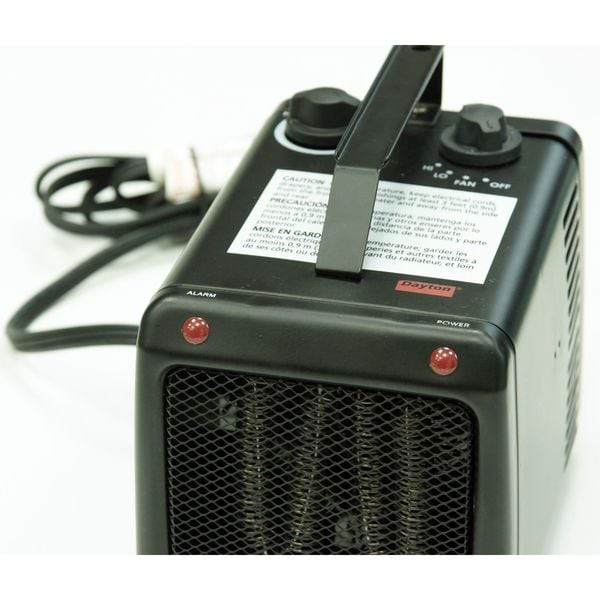 Dayton 3Vu37 Portable Electric Heater, 1500W/1000W, 120V Ac, 1 Phase ...