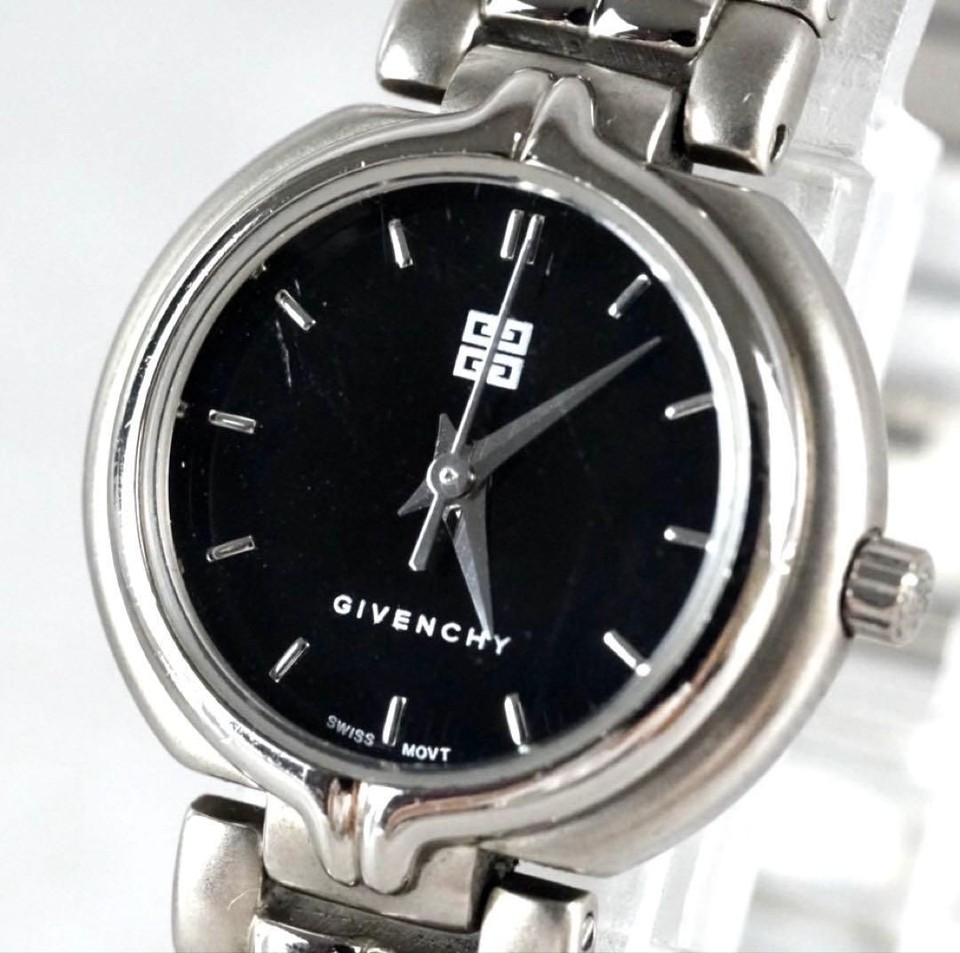 GIVENCHY Watch round logo Silver Quartz Vintage 3x25mm 15cm for ladies ...