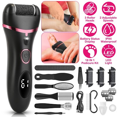 18 in 1 Electric Pedicure Foot File Drill Machine Heels Dead Skin ...