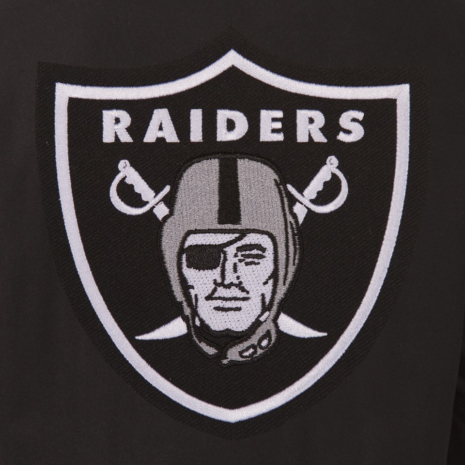NFL Las Vegas Raiders Wool & Leather Reversible Jacket Front Patch ...