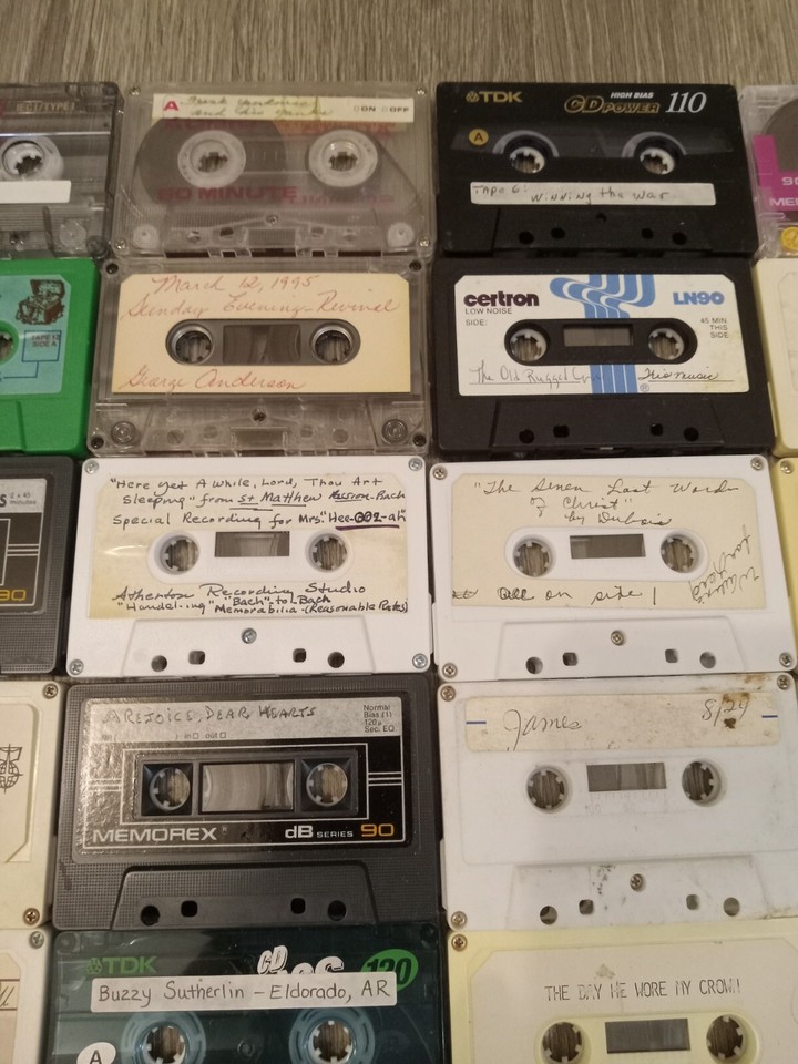 Lot of 50 Southern Church Cassette Tapes 70s-00s Gospel Singing Sermon ...