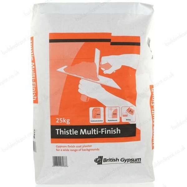 British Gypsum Thistle Multi Finish Plaster 25kg X 5 Bags for sale ...