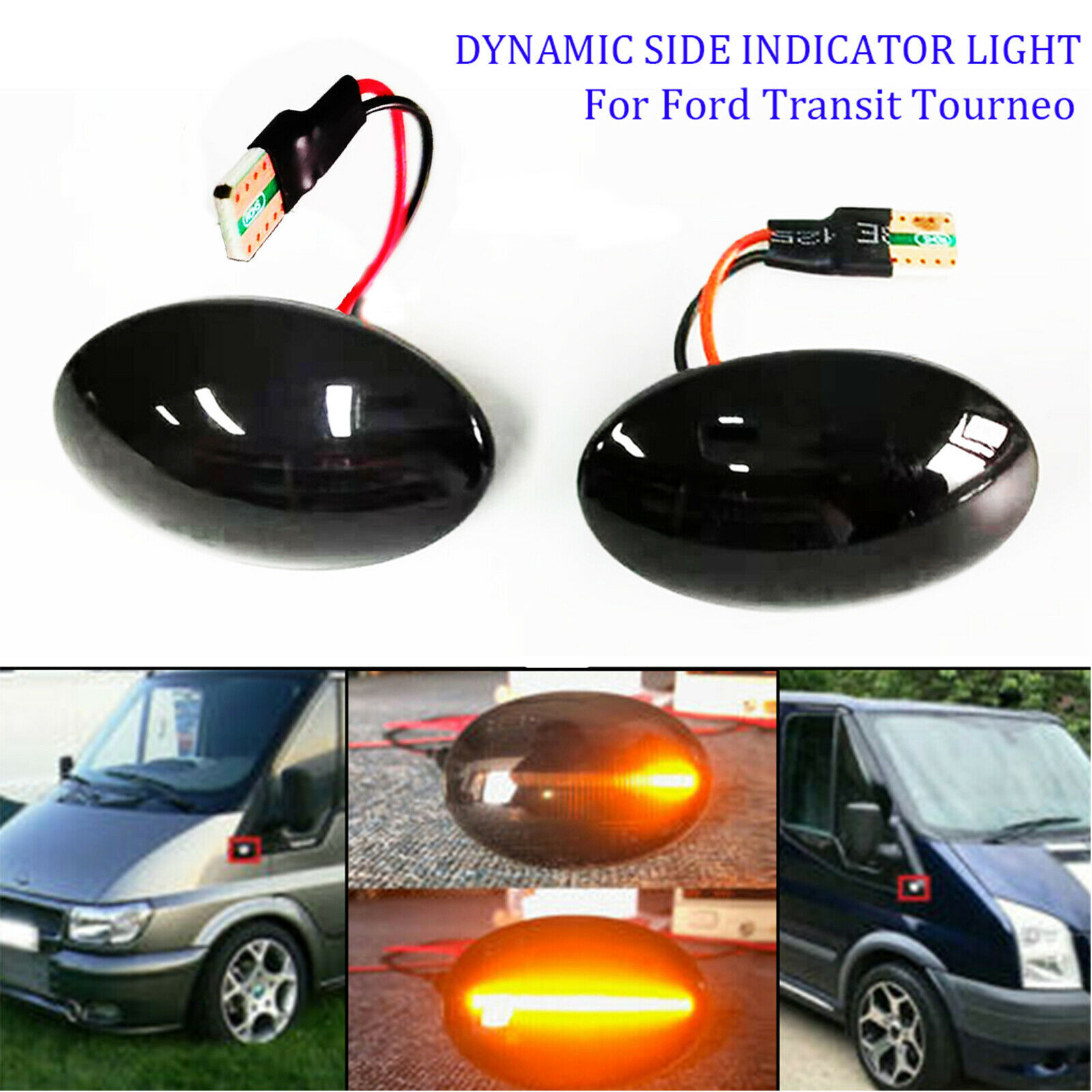 Flowing Side Indicator LED Repeater Light For Ford Transit Tourneo MK6 ...