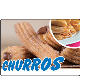 CHURROS - RESTAURANT StOREFRONT ADVERTISING | Adhesive Vinyl Sign Decal ...