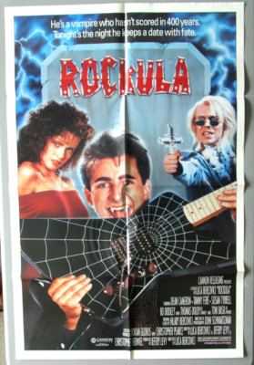 ROCKULA ORIGINAL FOLDED MOVIE POSTER 27x40 1990 DEAN CAMERON VAMPIRE BO ...