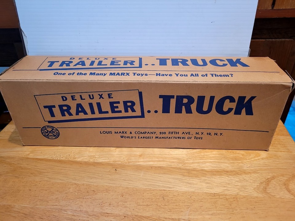 VERY NICE MARX LUMAR LINES DELUXE TRAILER TRUCK in BOX | eBay