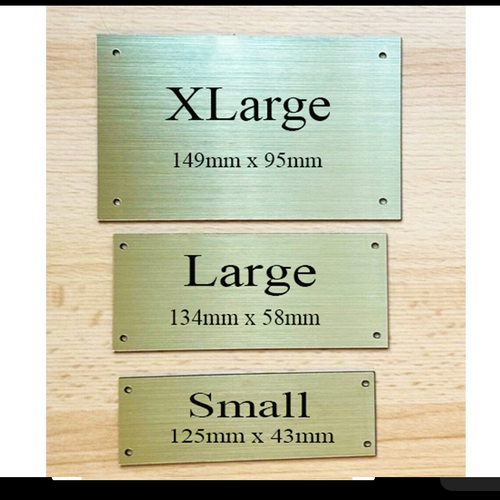 Memorial Plaque Name Plate Bench Gold Silver Exterior Grade Brass ...