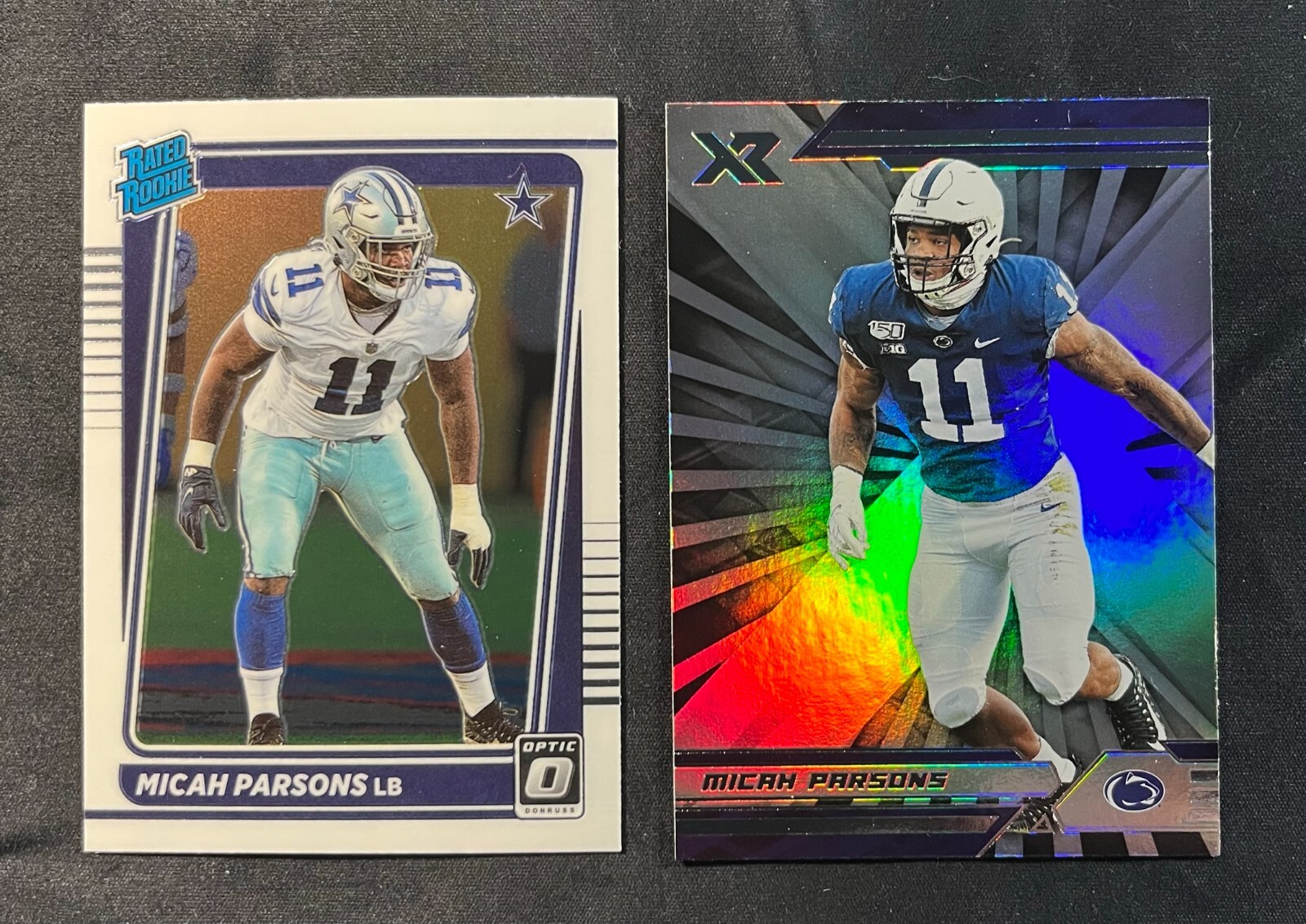 Micah Parsons 2021 Optic Rated Rookie RR #245/ Chronicles XR #17 ...