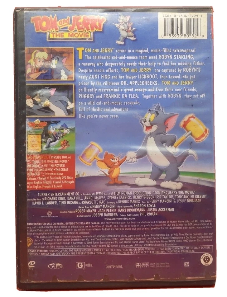 Tom And Jerry The Movie Dvd Cover