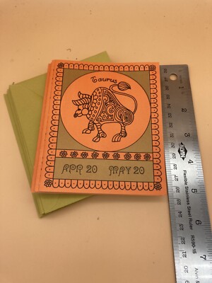 Vintage Stationary Stationery Eaton Zodiac Taurus Cards | eBay