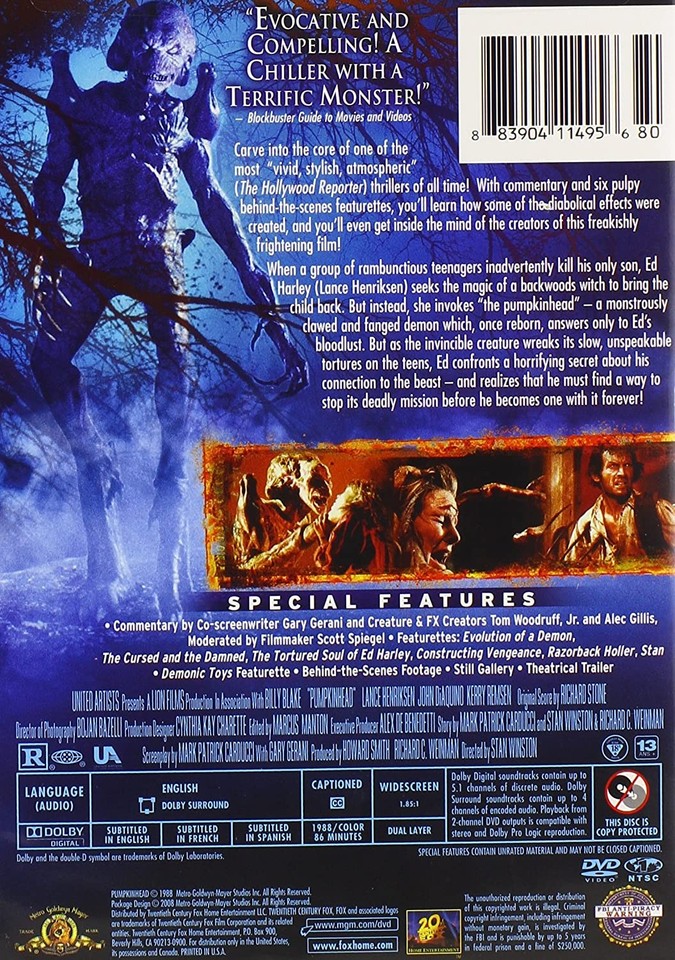 Pumpkinhead (Collector's Edition) (DVD) Lance Henriksen 883904114956| eBay
