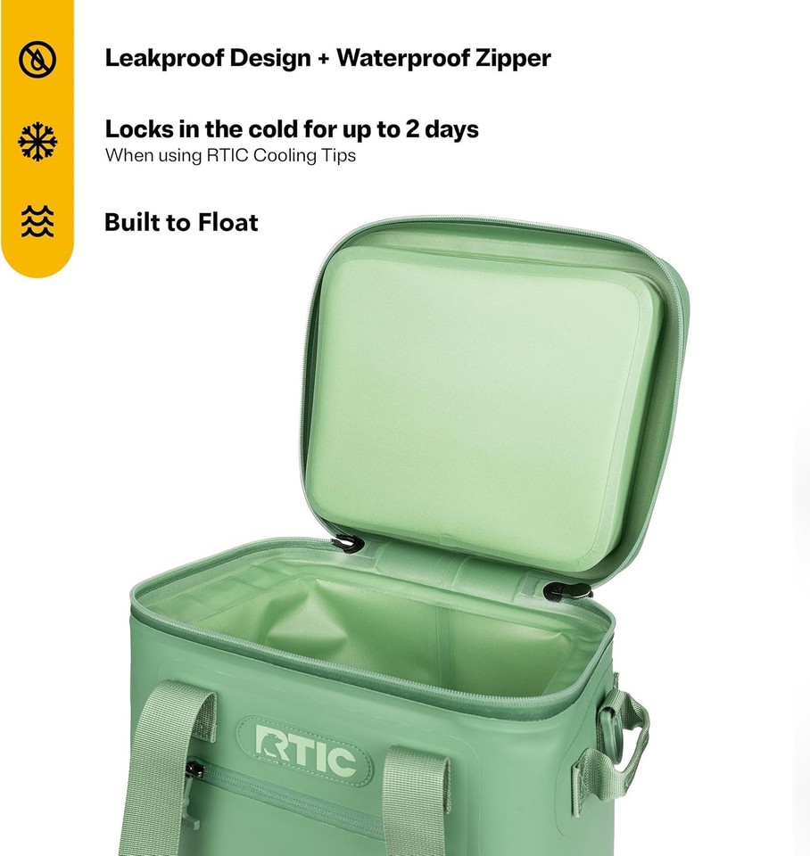 RTIC Ultra-Tough Soft Cooler 12 Can Insulated Bag Portable Ice Chest Lunch New~ | eBay
