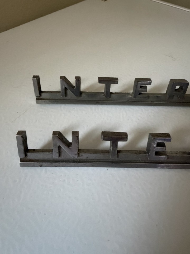 Vintage Set Of 2 International Truck Emblem Badge 96905-H | eBay