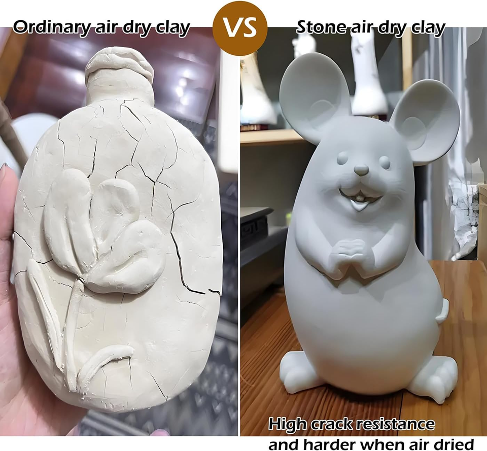 2.2 lb Air Dry Modeling Clay Natural Kaolin Pottery Sculpt Clay | eBay