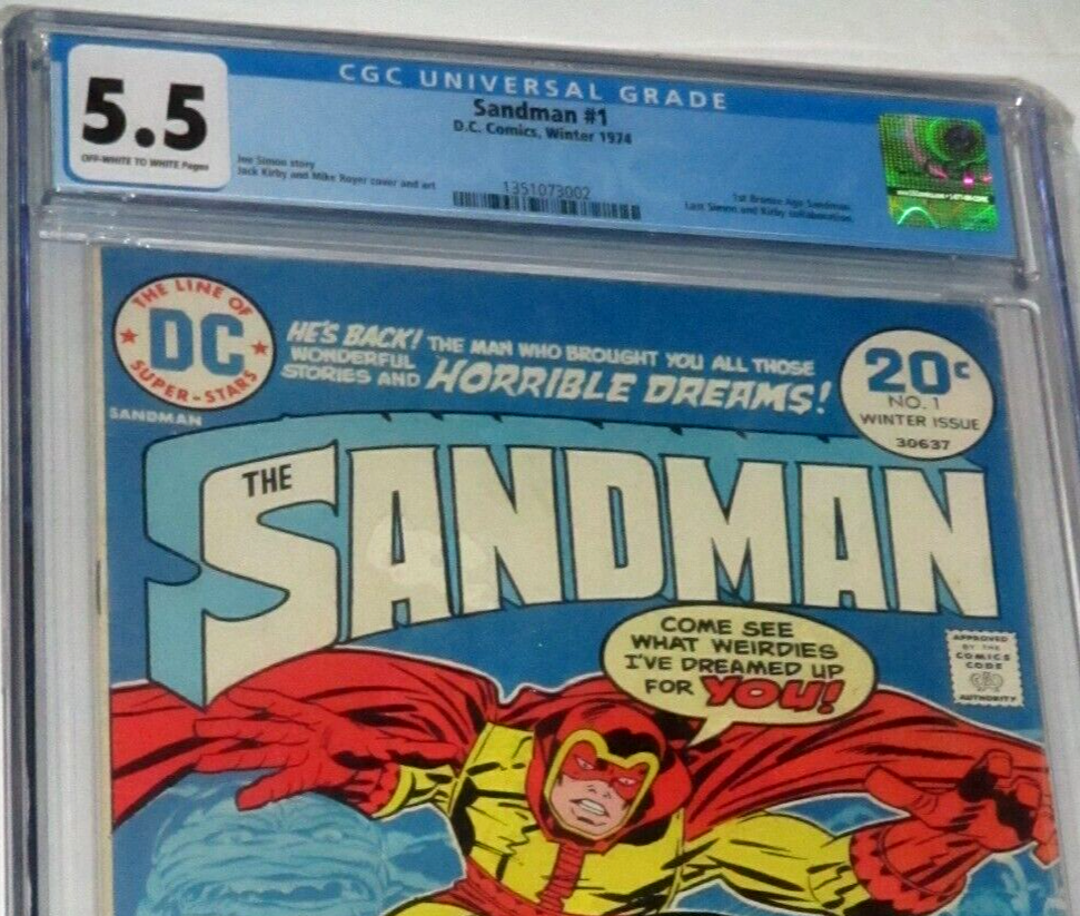 DC COMICS SANDMAN 1974 #1 JACK KIRBY COVER 1ST APPEARANCE CGC GRADED 5. ...