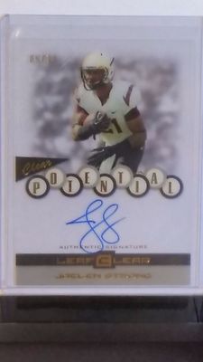 2015 Leaf Clear Draft Jaelen Strong Gold Clear Potential Autograph #9/ ...