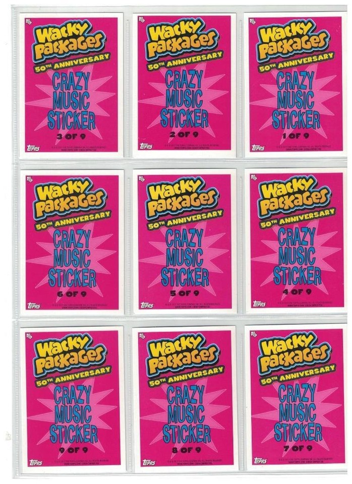 2017 TOPPS WACKY PACKAGES 50th ANNIVERSARY COMPLETE SET OF 90 CARDS ...