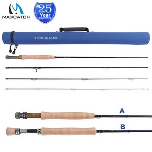 Maxcatch Fly Rod 3/4/5/6/7/8WT IM12 High modulus Nano Carbon Fiber w ...