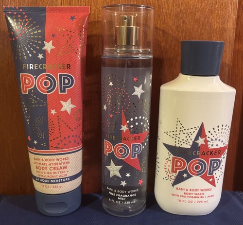 Bath & Body Works FIRECRACKER POP 3-Pc Set - Body Wash, Body Mist, & Body Cream | eBay
