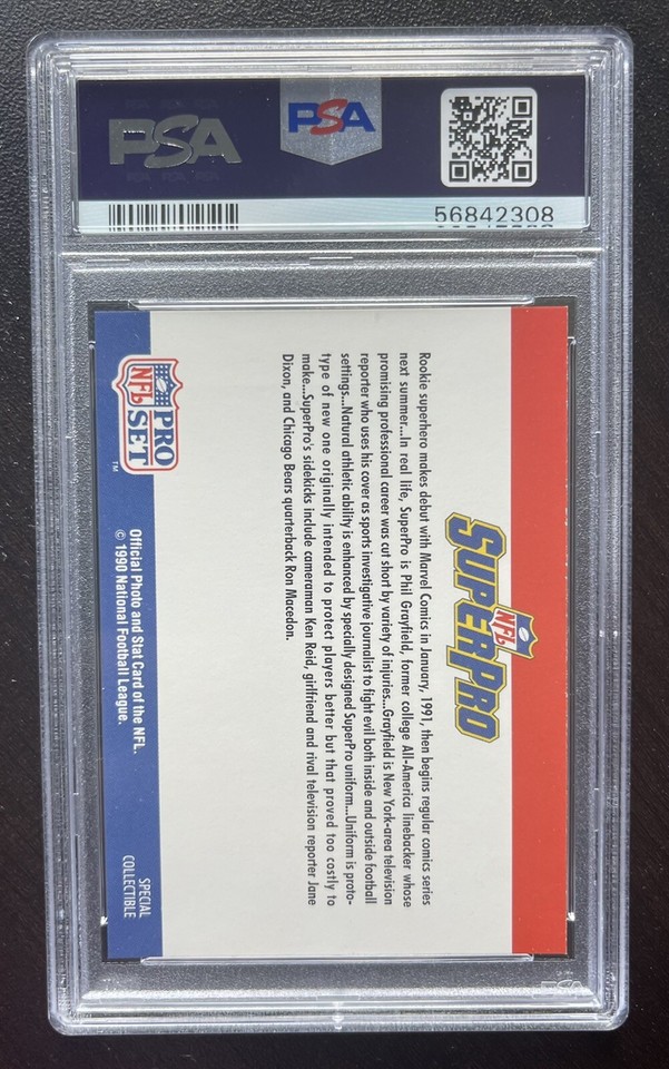 1990 PRO SET Football NNO SPECIAL COLLECTIBLE SUPERPRO INSERT PSA 8 NM ...