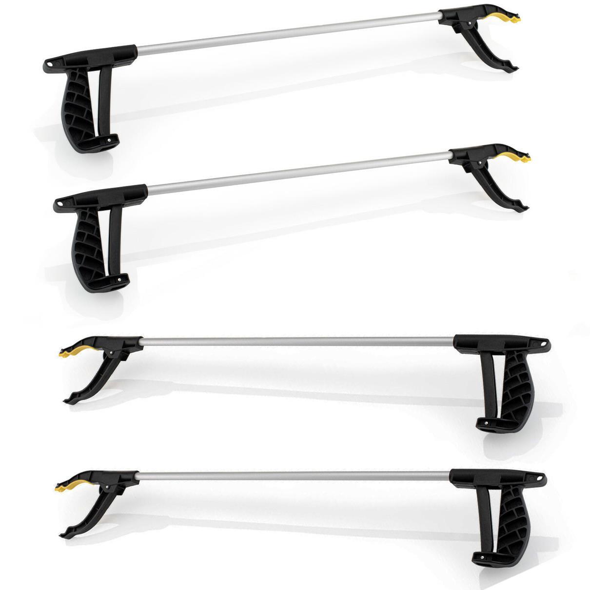 4 x LONG REACH GRABBER REACHER LITTER PICKER HELPING HAND HELD PICK UP ...