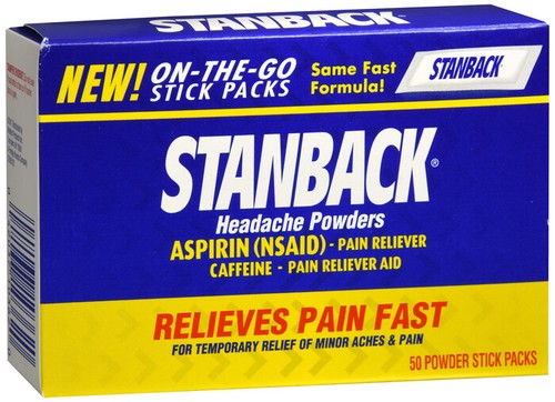 Stanback Headache Powders Pain Reliever Fever Reducer Fast Relief 845mg ...