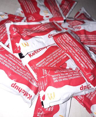 Lot of 50 McDonalds Fast Food Ketchup Catsup Condiments Sauce Packets ...