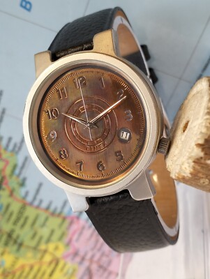 TIMEX QUARTZ STYLISH BROWN DIAL PN09-A-K2 MEN'S FULL WORKING VINTAGE ...