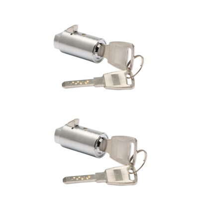 2 Brass Dimple Lock Cylinders for Vending Machine T- Handle Keyed Alike ...